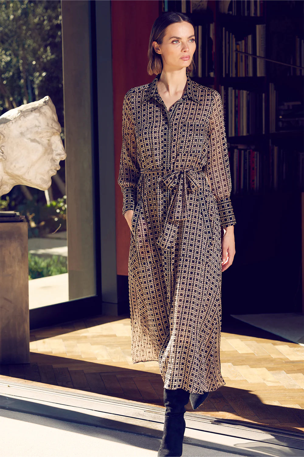 Ines dress- lattice tile – Emry boutique